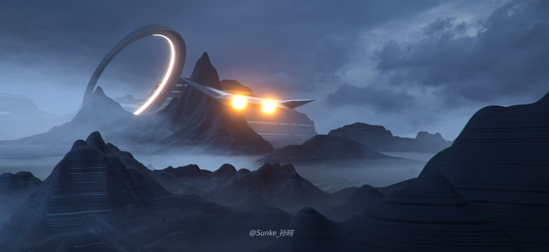 ArtStation - Sci-fi scene real-time animation practice | 科幻场景Blender ...