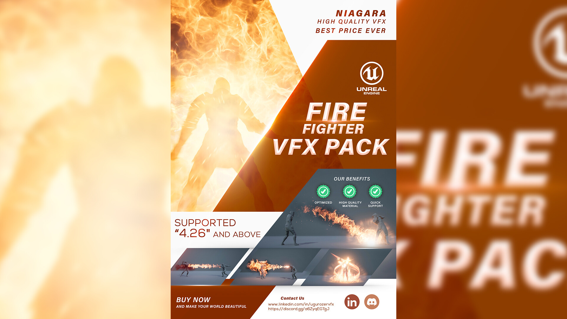 ArtStation - UE | Fire Fighter - VFX Spell Package [4K]