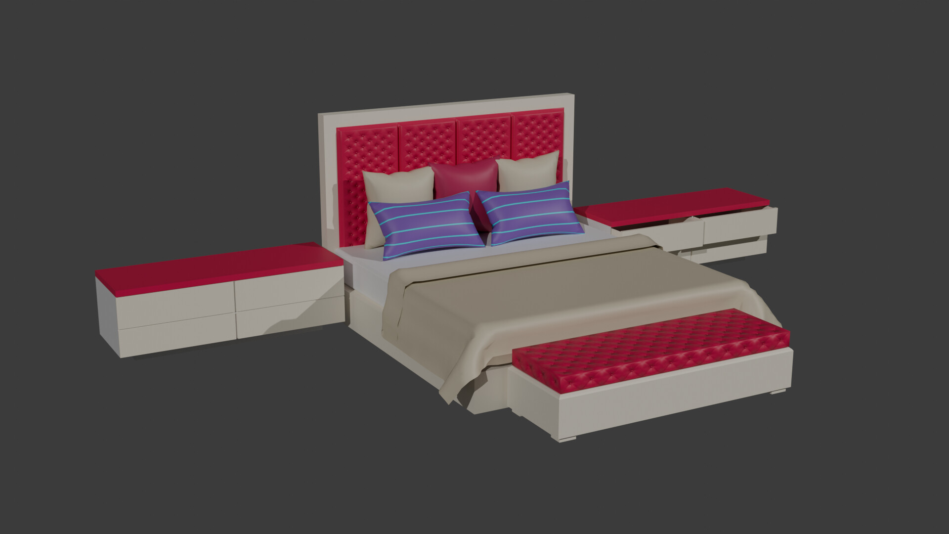 ArtStation - Bed 3D Model