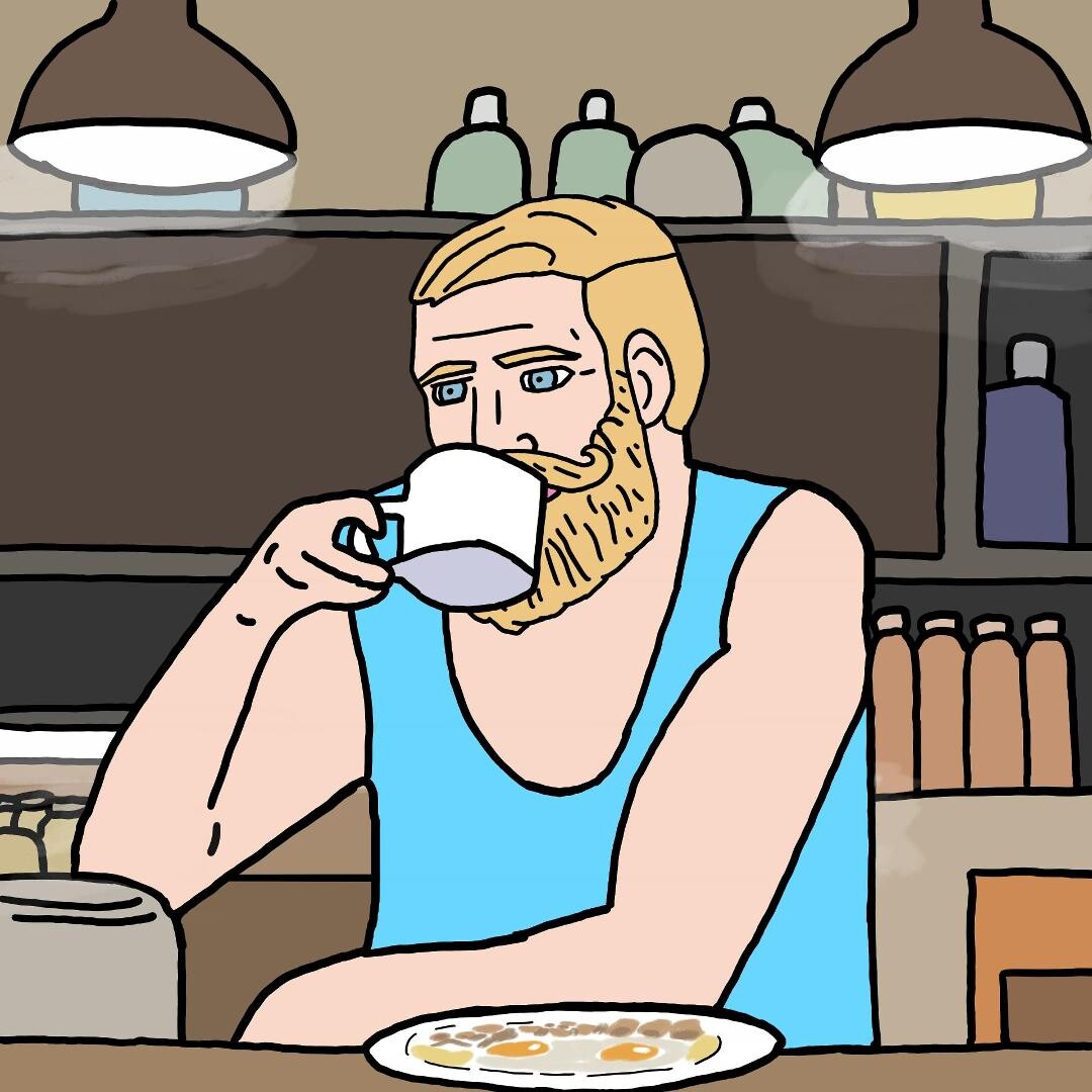 ArtStation - Yes Chad having breakfast animation