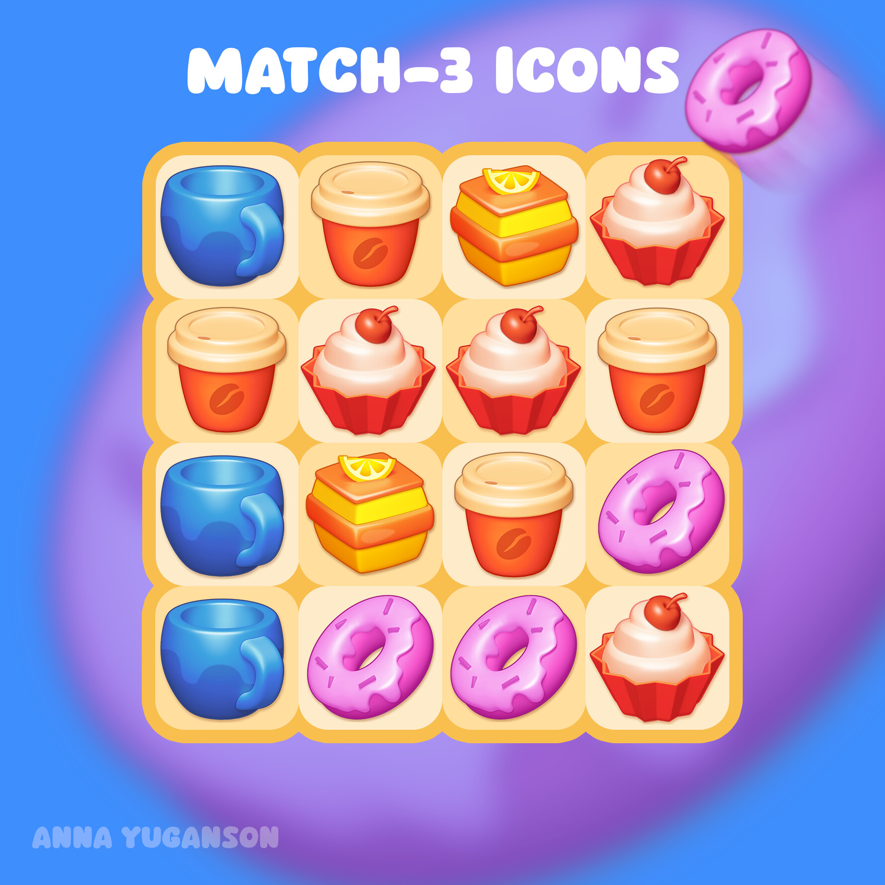 ArtStation - Match-3 icons