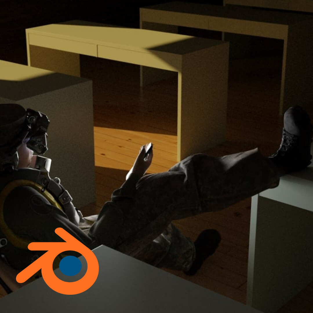 ArtStation - Ikhode Artwork - Classroom in the dark mode ️