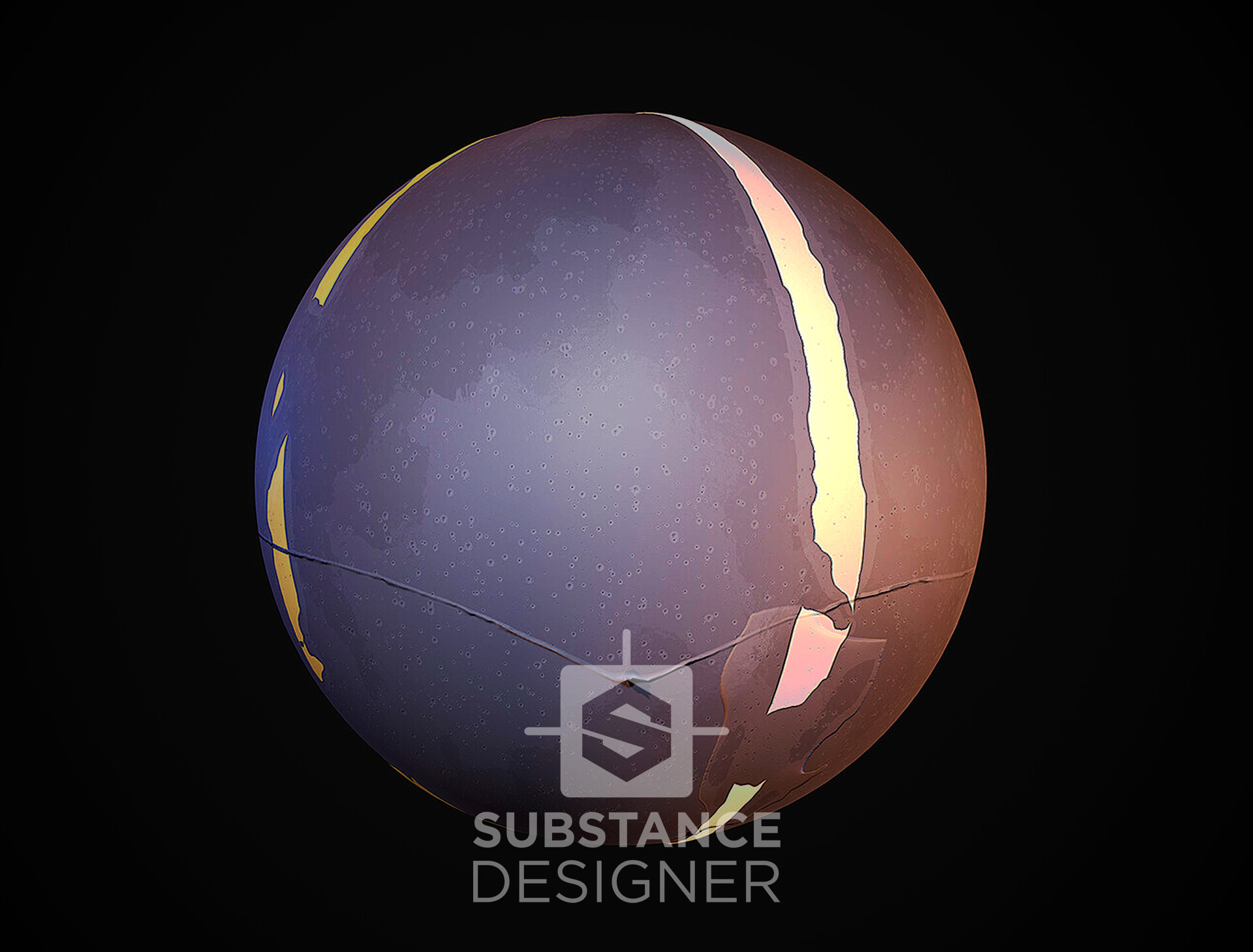 ArtStation - Stylized asphalt material