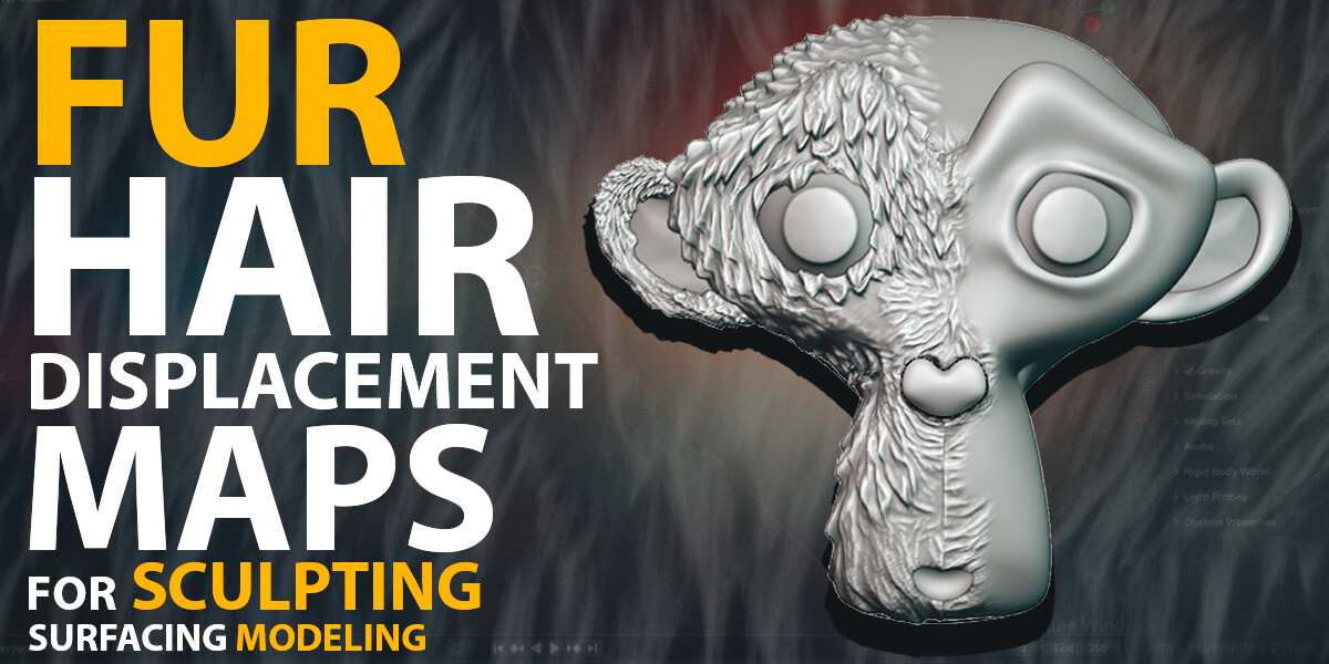 ArtStation - Fur And Hair Displacement Maps (Alphas) For Sculpting ...