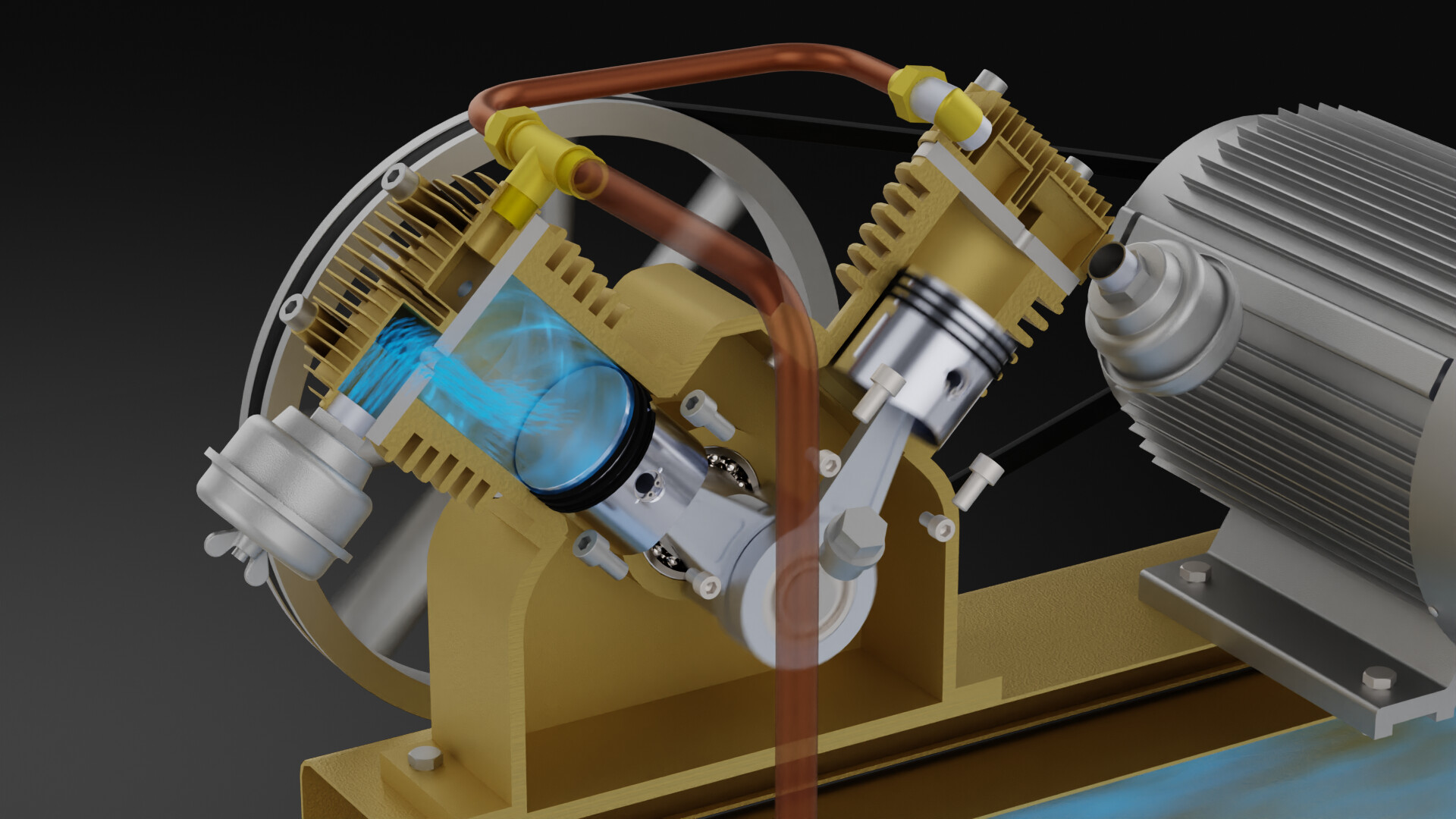 ArtStation - Air Compressor 3D Animation Blender