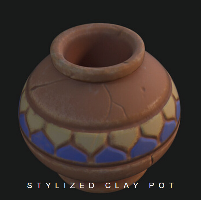 ArtStation - Stylized Clay Pot