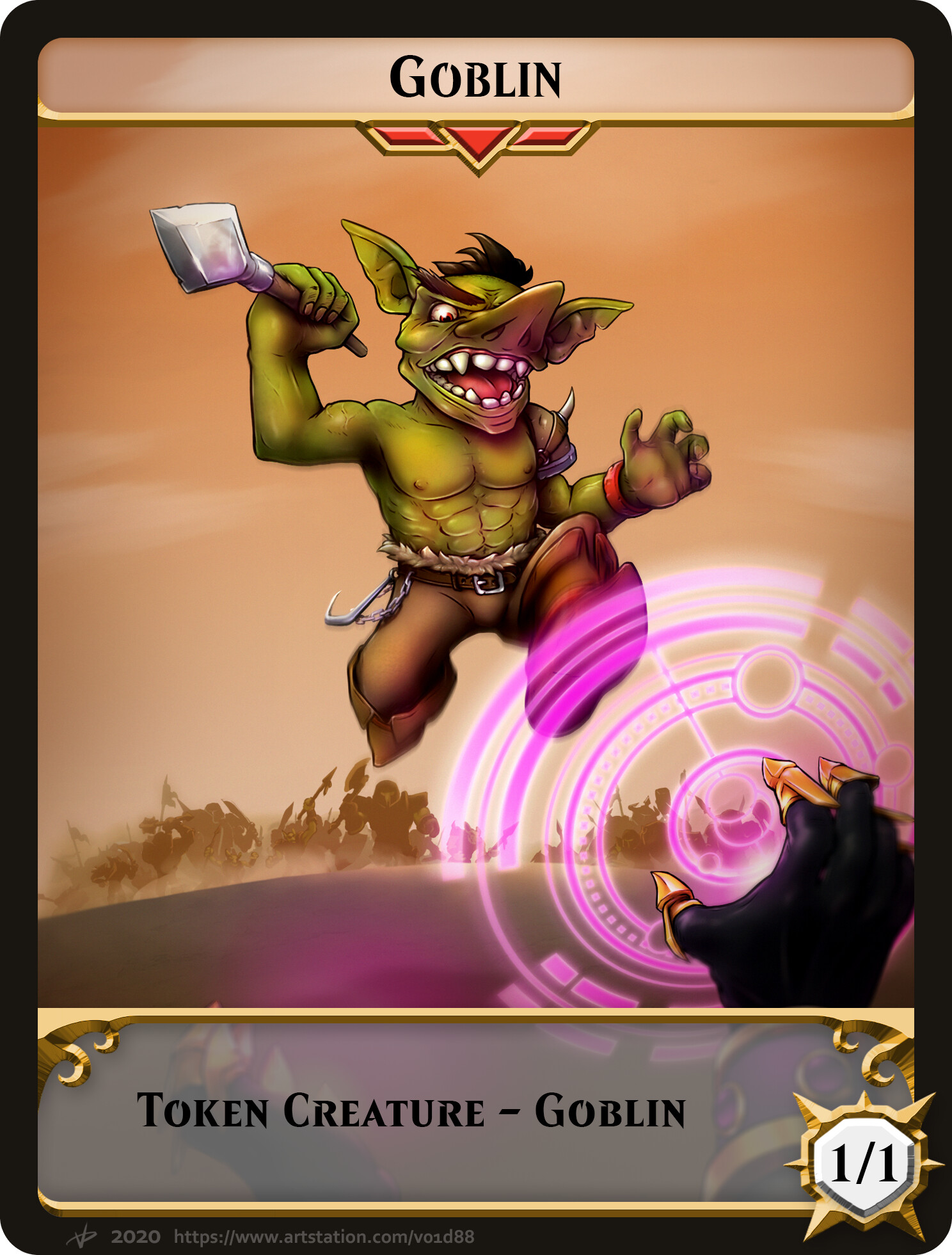 ArtStation - MTG tokens: Bird, Monarch, Goblin