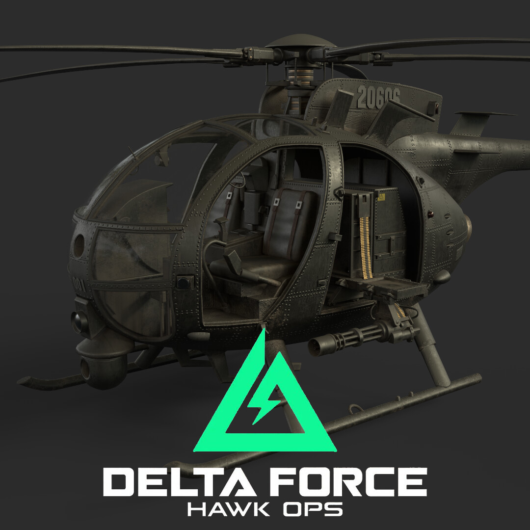 ArtStation - Delta Force Little Bird and Destroyed Background Car