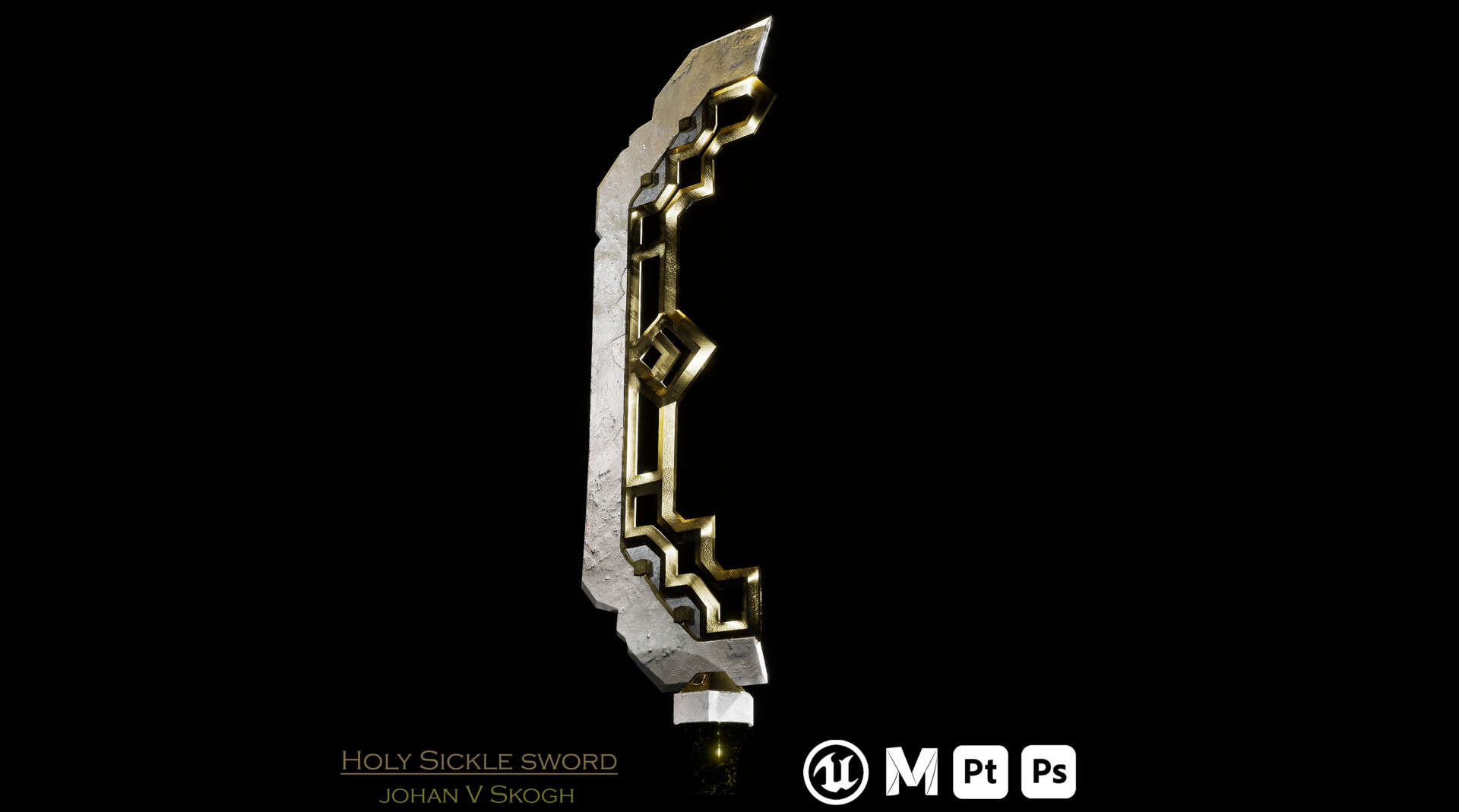 ArtStation - Holy Sickle Sword – 3D Model Based on Concept Art