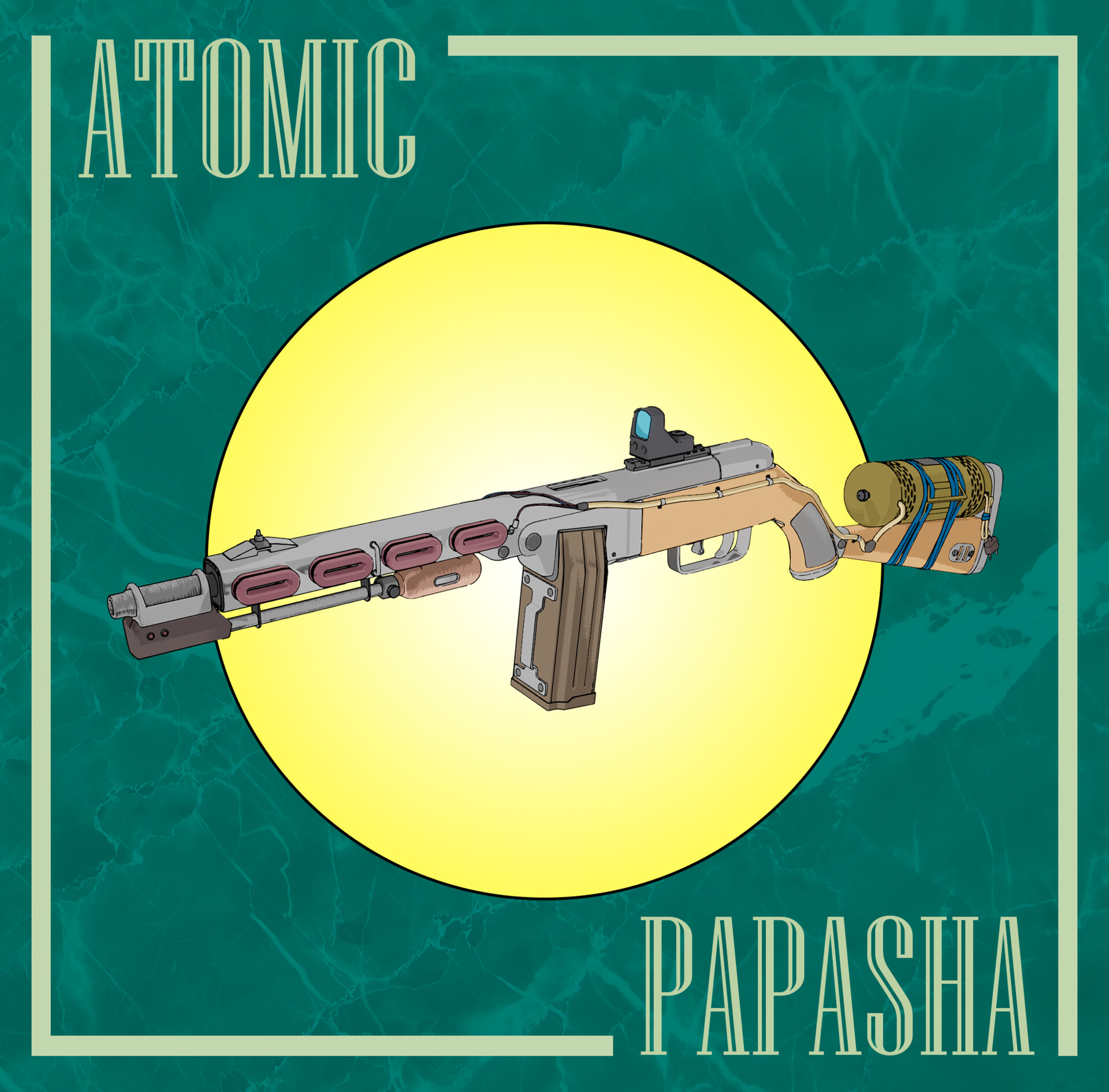 ArtStation - ATOMIC PAPASHA- concept gun of Shpagin submachine gun 41 ...