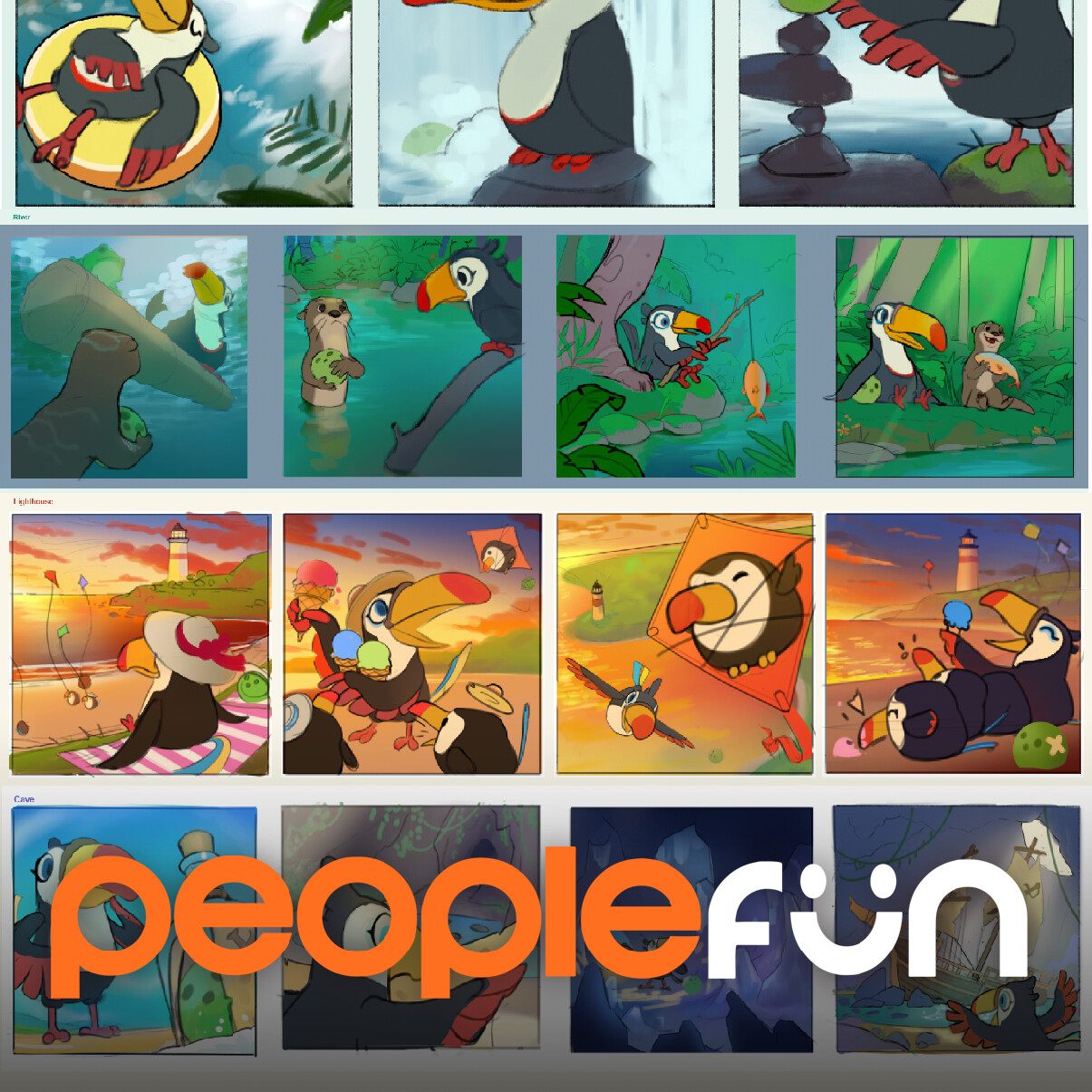 ArtStation - PeopleFun: Blockscapes Paradise Storyboards