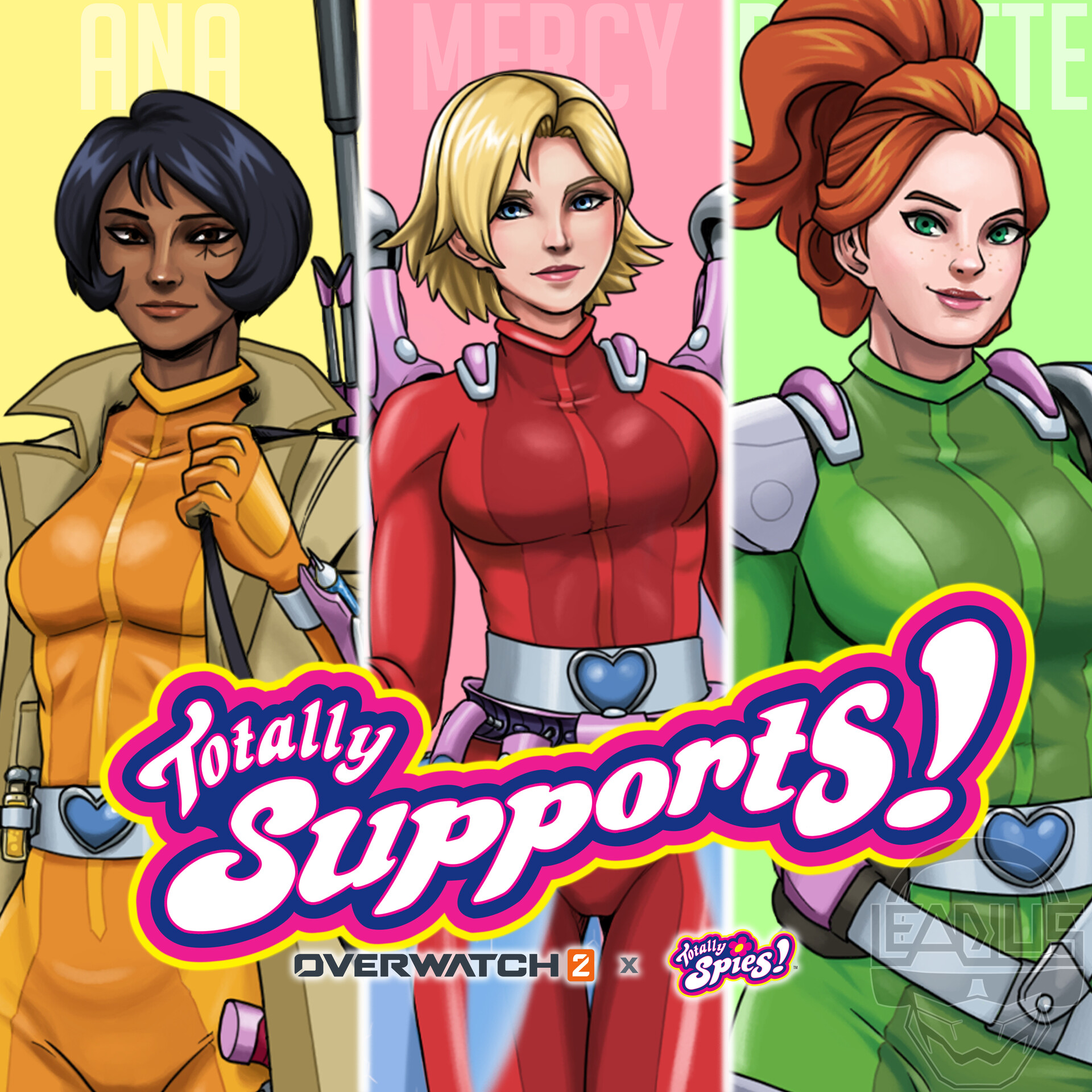 ArtStation - Overwatch x Totally Spies - ''Totally Supports'' - Collab Skin Concept Art