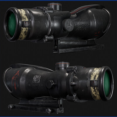 ArtStation - ACOG Rifle Scope - Part 2 Textured
