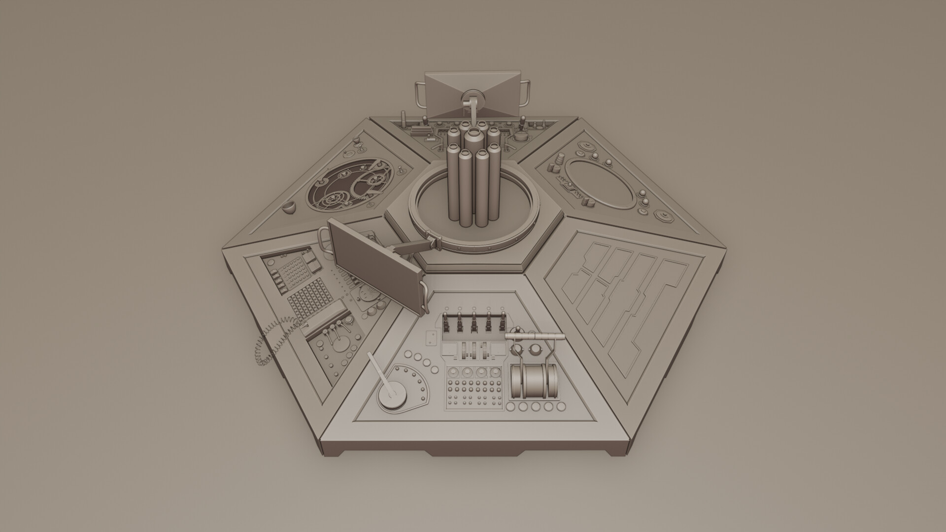 ArtStation - Tardis Control Console - 12º Doctor Who (Update)