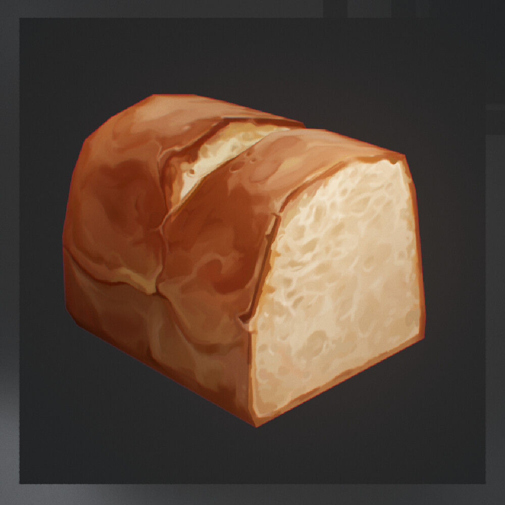 ArtStation - Bread hand-painted prop