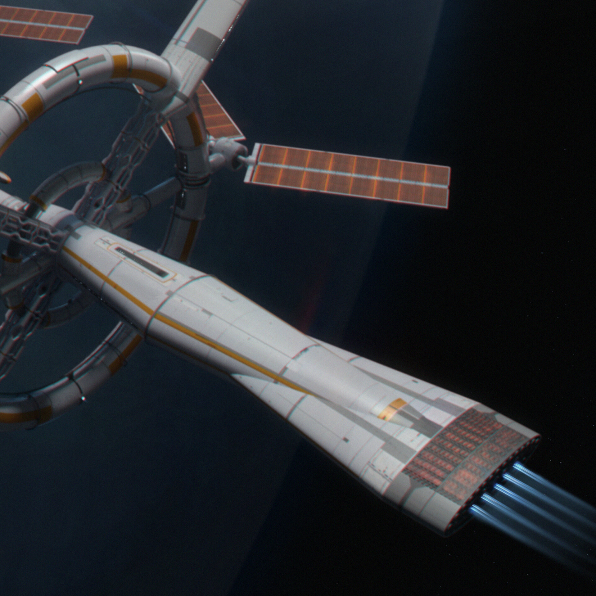 ArtStation - Galactic freighter concept