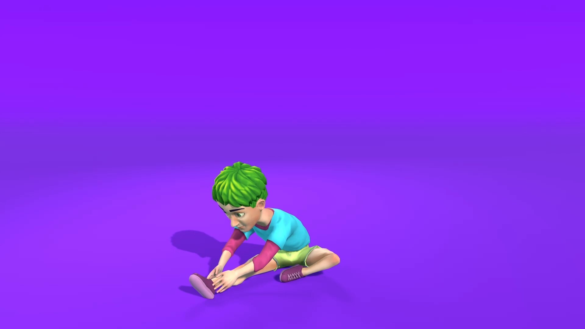 ArtStation - Leg stretching exercise 3D animation