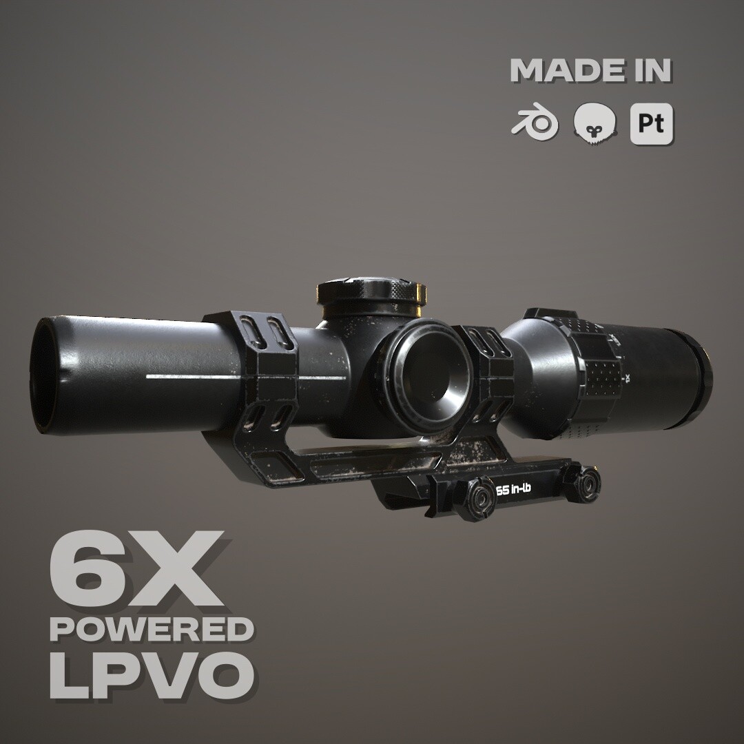 ArtStation - WEAPON SCOPE (1-6 POWERED LPVO)