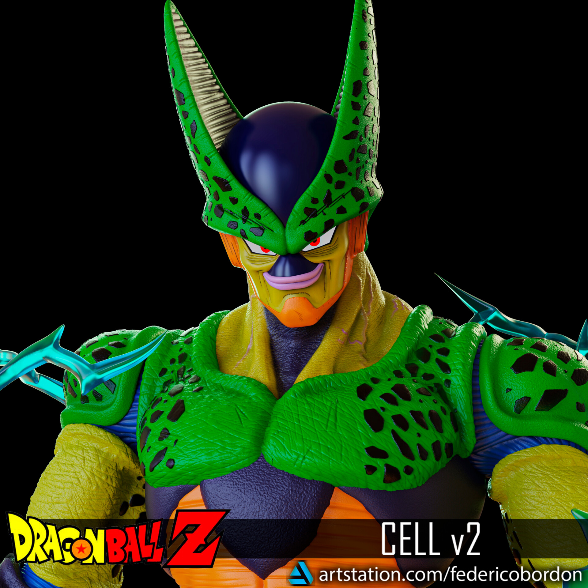 ArtStation - CELL v2 fanart (Dragon Ball Z)