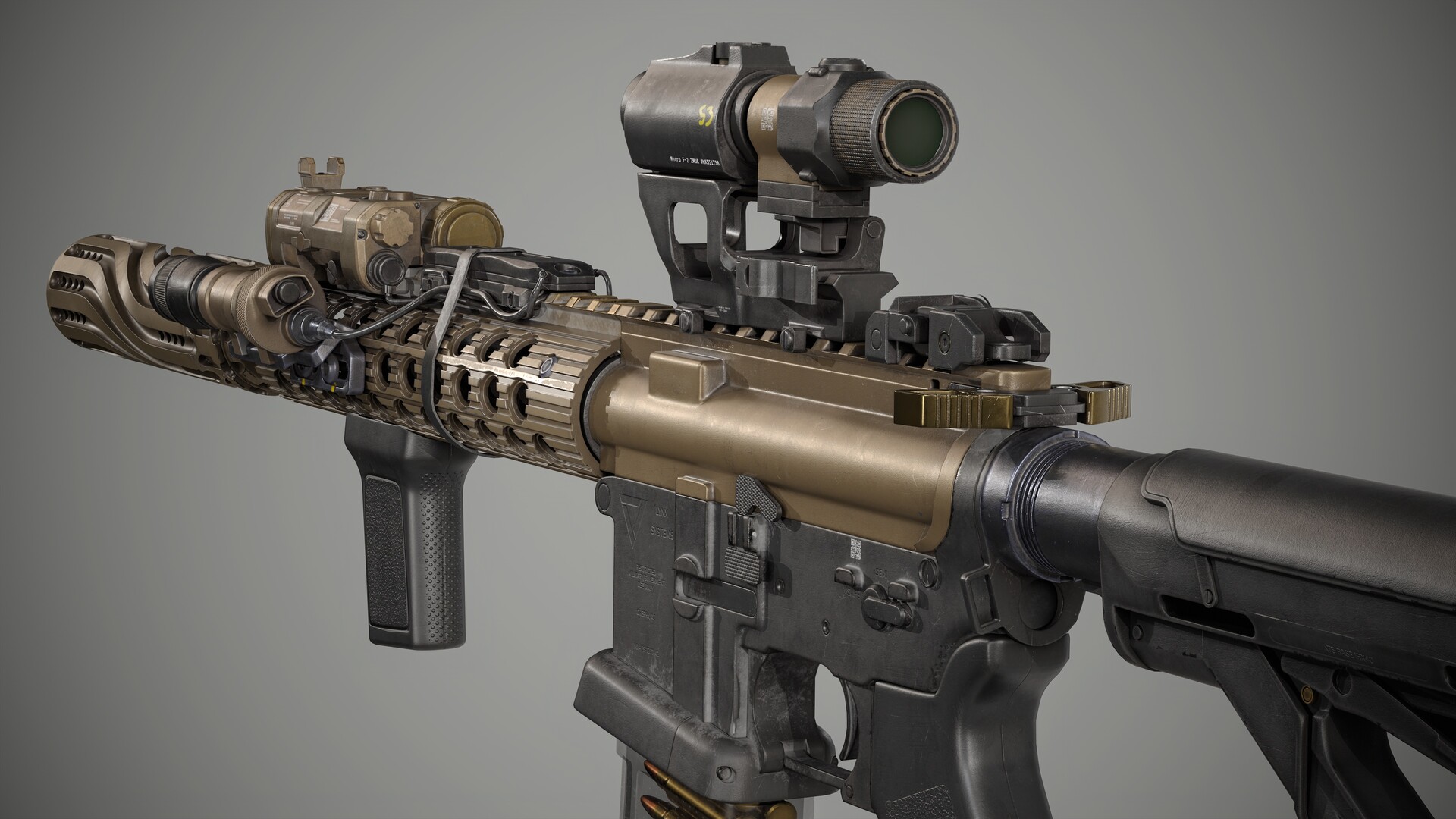 ArtStation - Custom AR-15 Assault Rifle