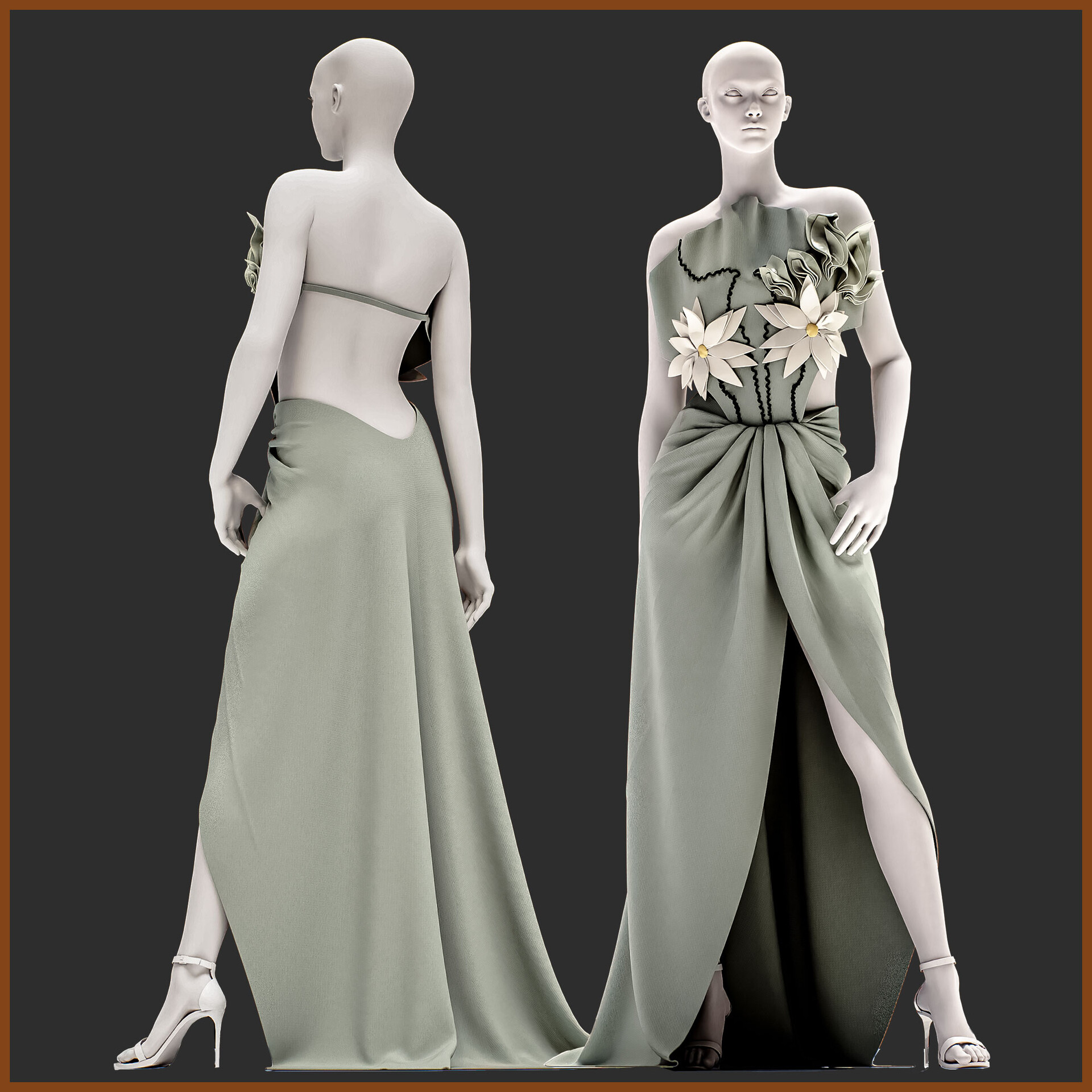 ArtStation - Floral Dress_E