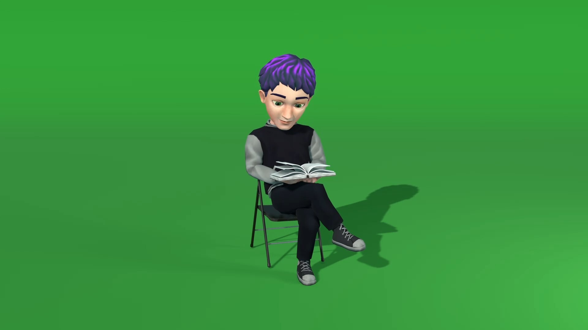 ArtStation - Reading a book - 3D animation