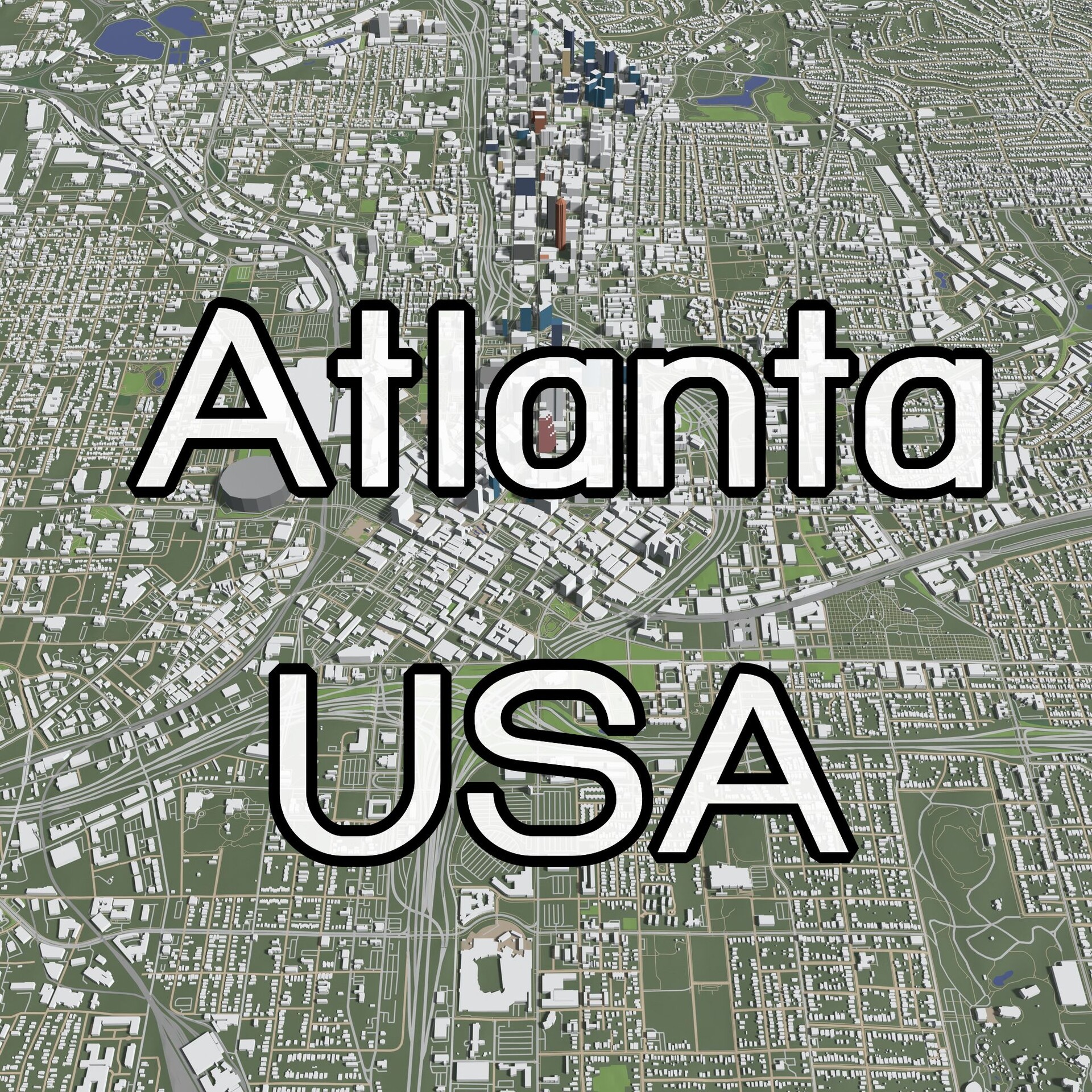 ArtStation - Atlanta USA - city and urban