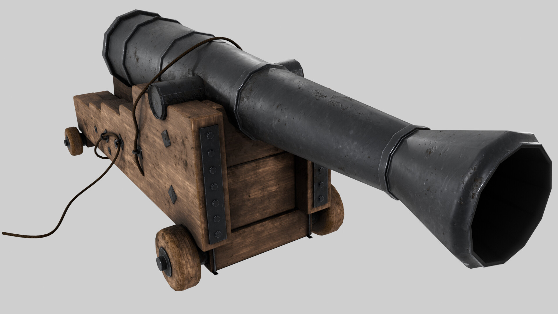 ArtStation - 3D Canon Low-poly Model