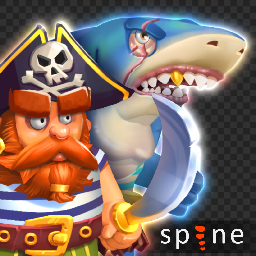 ArtStation - Stylized Pirates - Spine 2D Character Animation