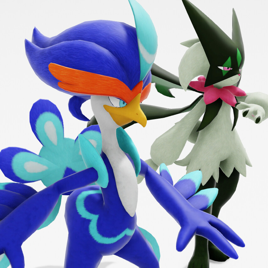 ArtStation - Quaquaval and Meowscarada Idle animation - Pokémon