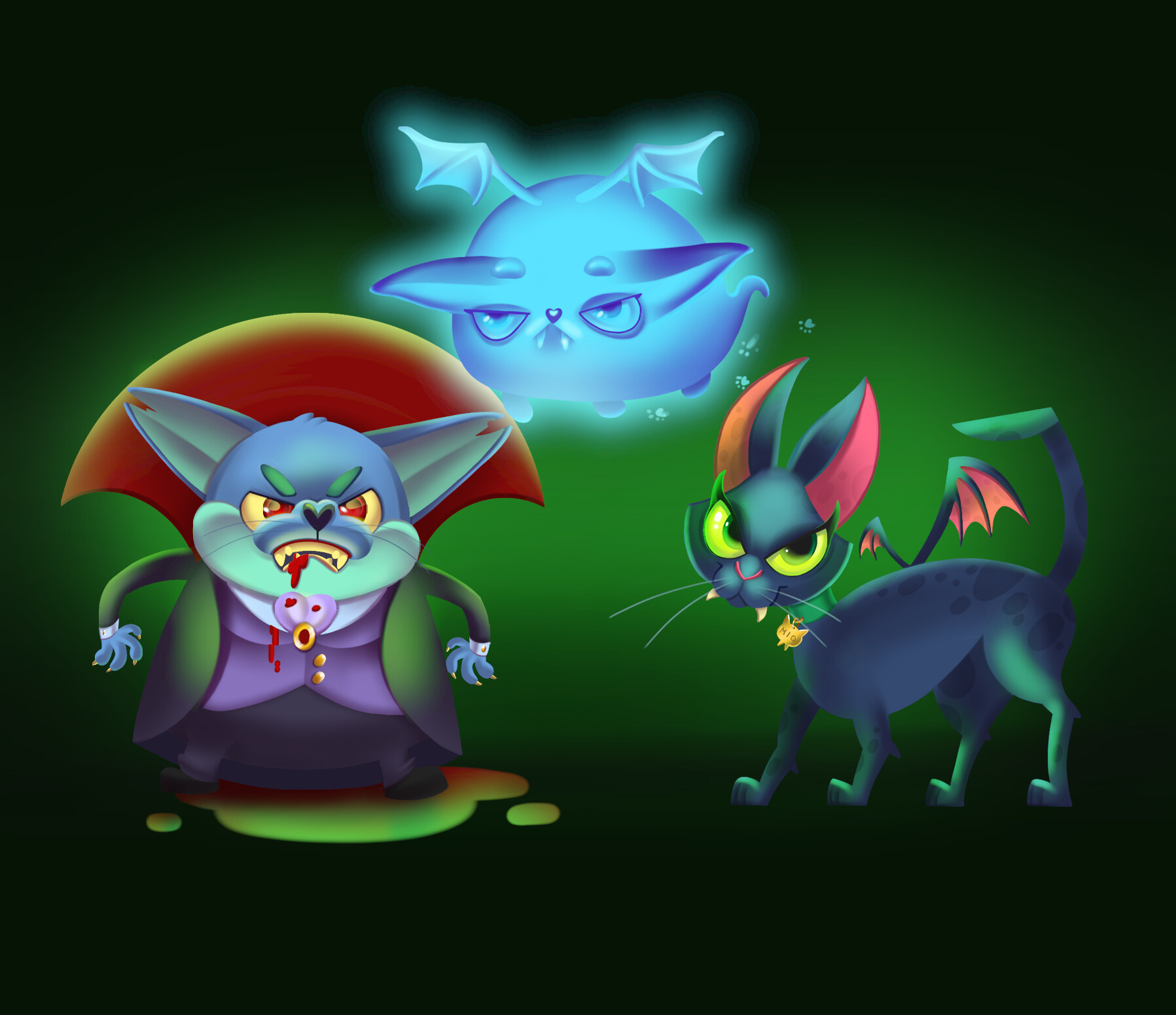 ArtStation - Happy Halloween cats! Characters