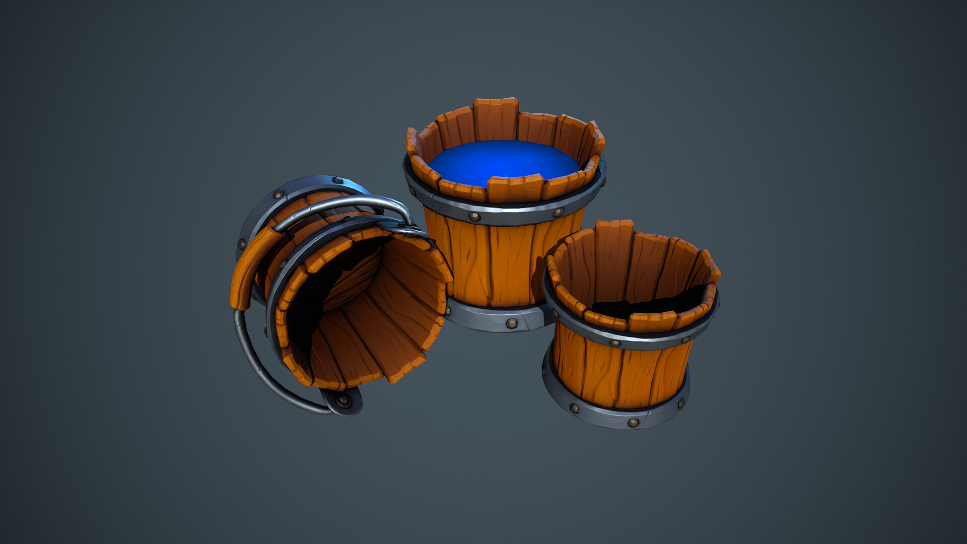 ArtStation - 3D Stylized Buckets