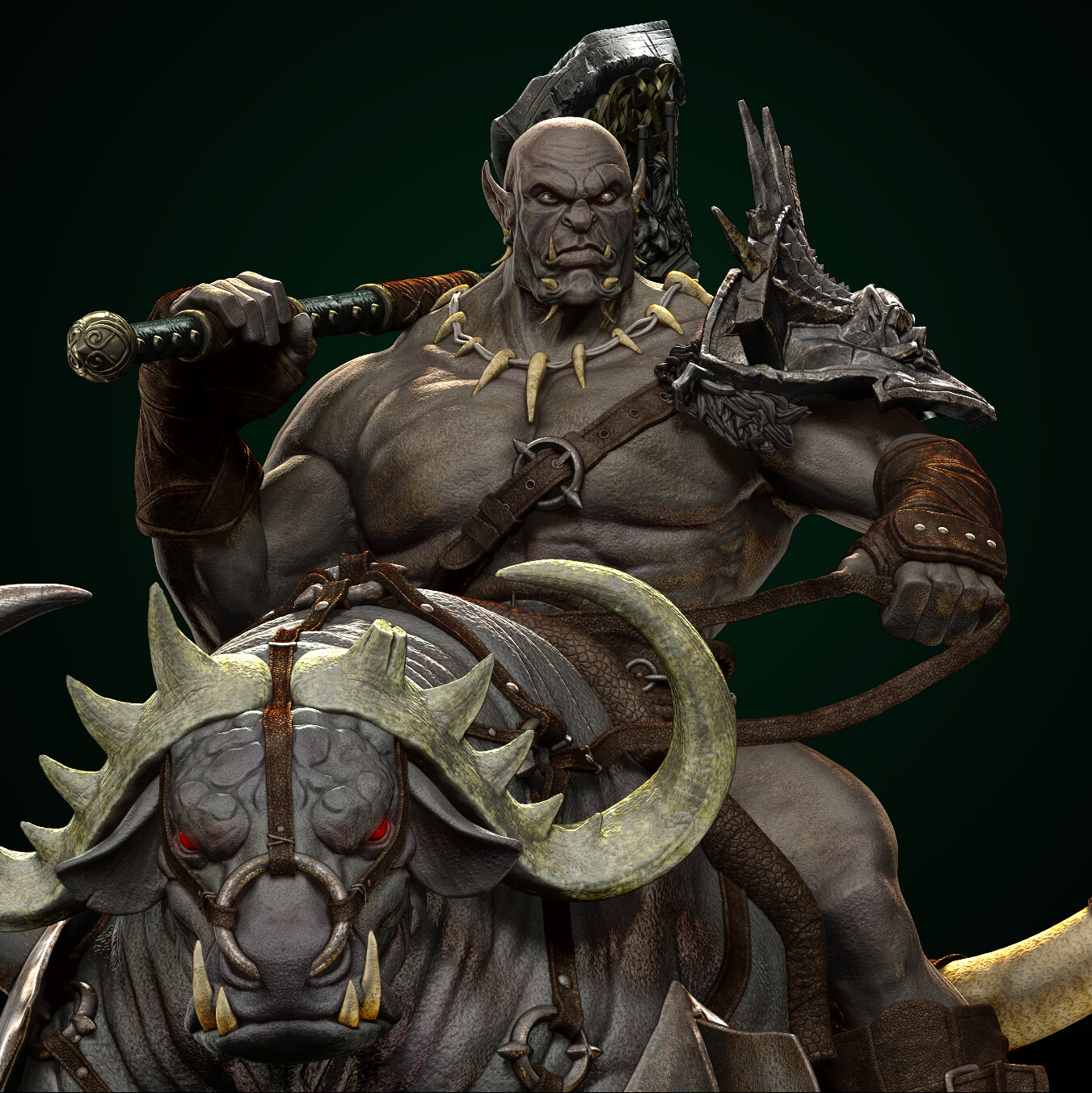 ArtStation - Orc and Bull