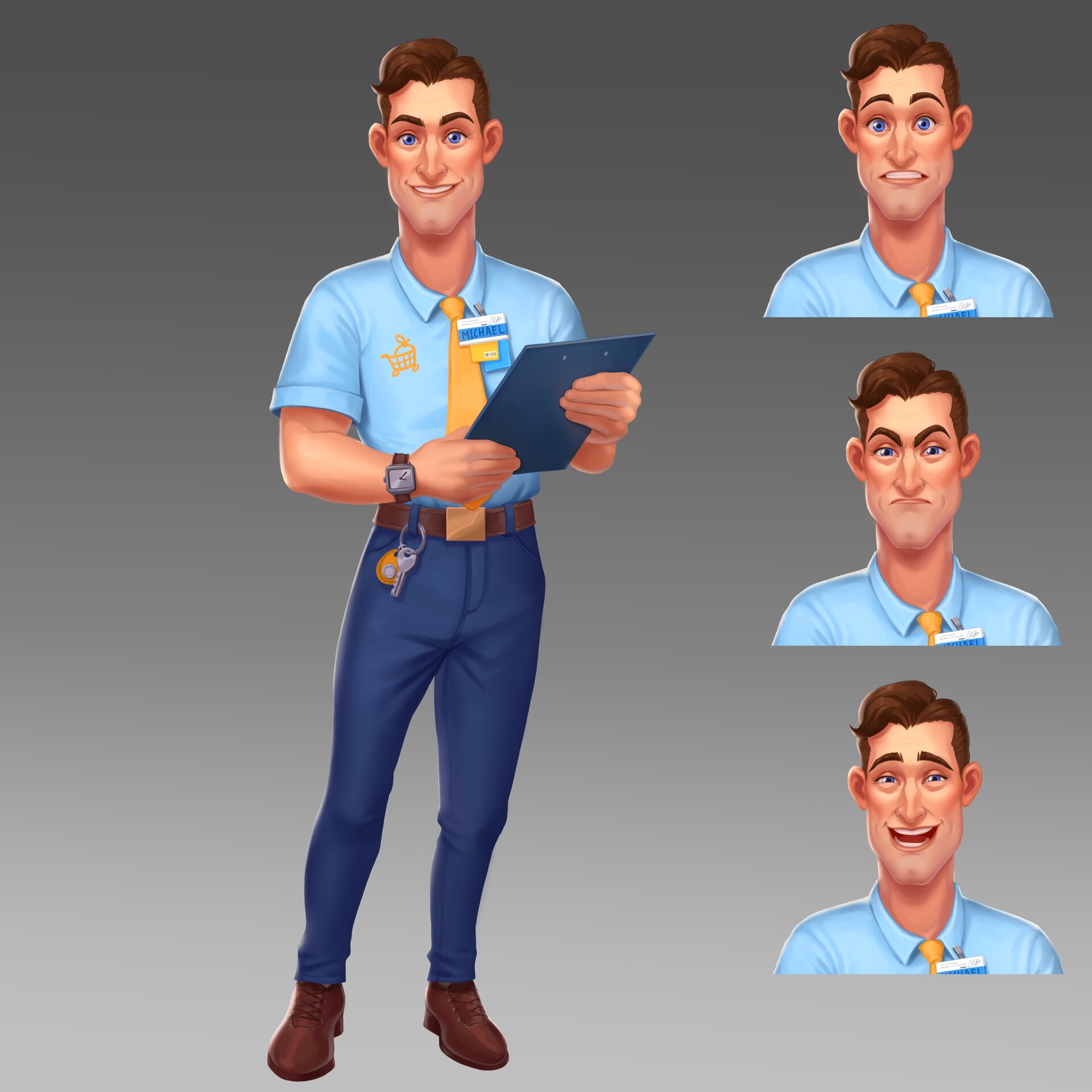 ArtStation - Casual Character Design - Store Manager