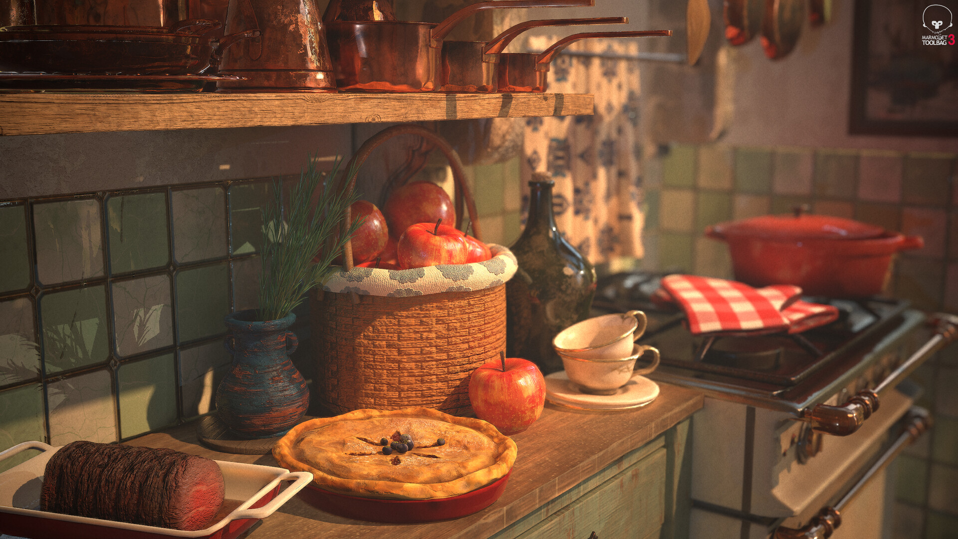 ArtStation - Old-Fashioned Kitchen