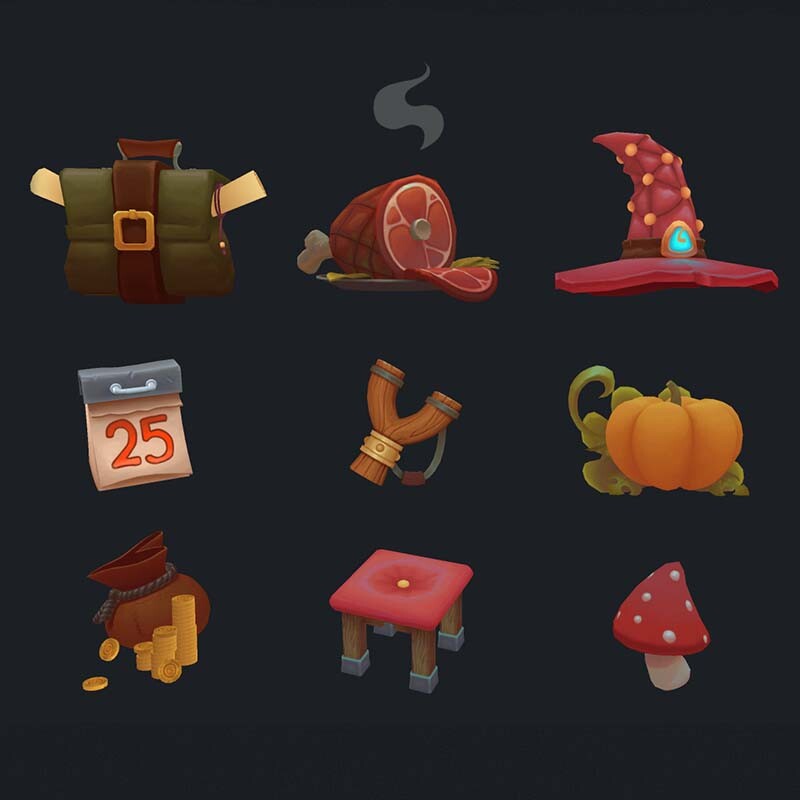 ArtStation - Hand-Painted props pack