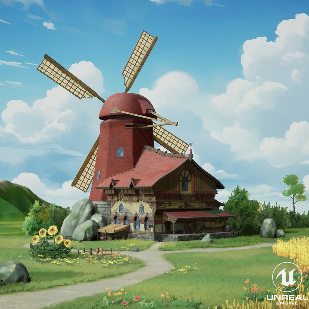 ArtStation - Windmill On The Farm