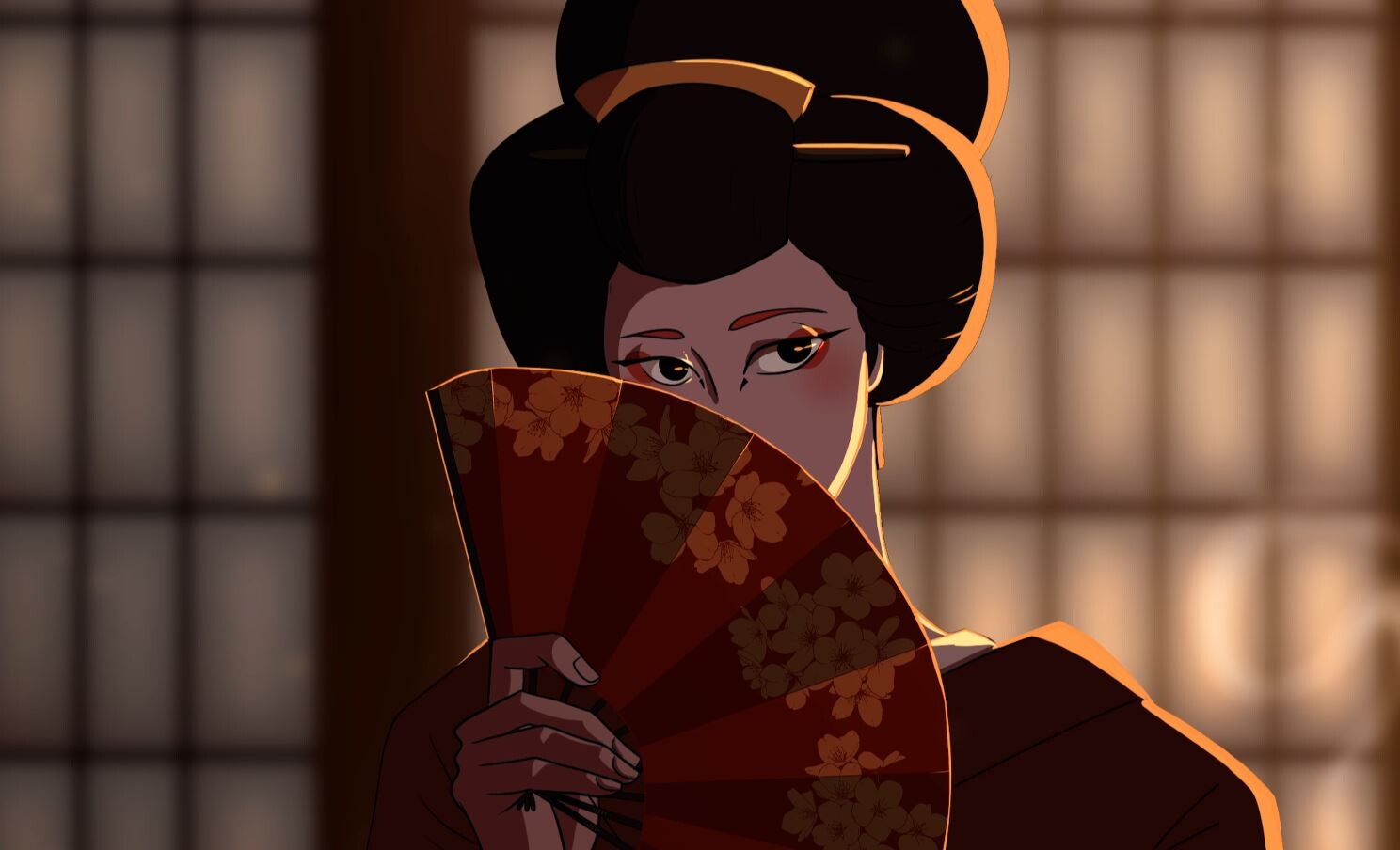 ArtStation - Geisha Fan Animation 2D