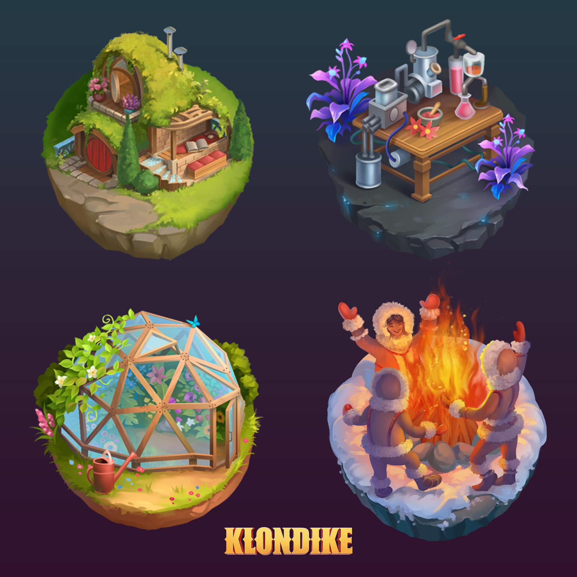 ArtStation - Location icons for Klondike