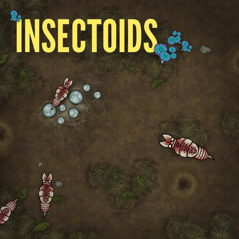 ArtStation - Insectoids: 2D art and tileset