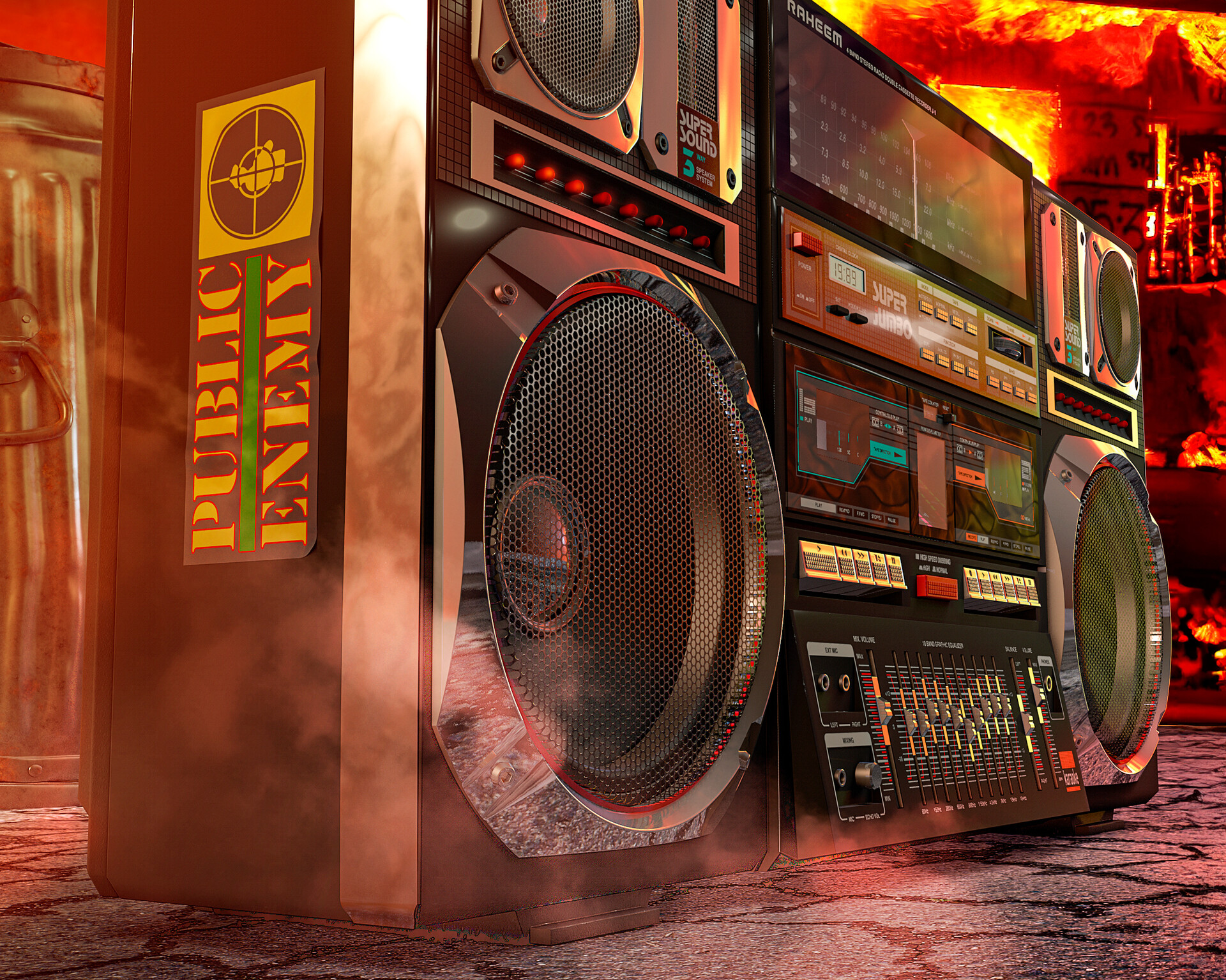 ArtStation - Radio Raheem boombox