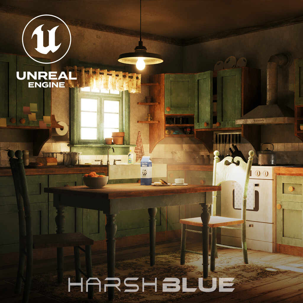 Harsh Blue - HarshBlue- Benson Yang- Farmhouse Kitchen- Concept by ...
