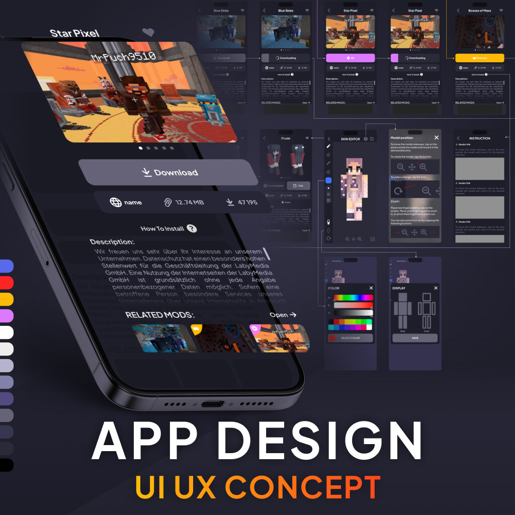 ArtStation - App design - Addons, Mods cataloge Addons