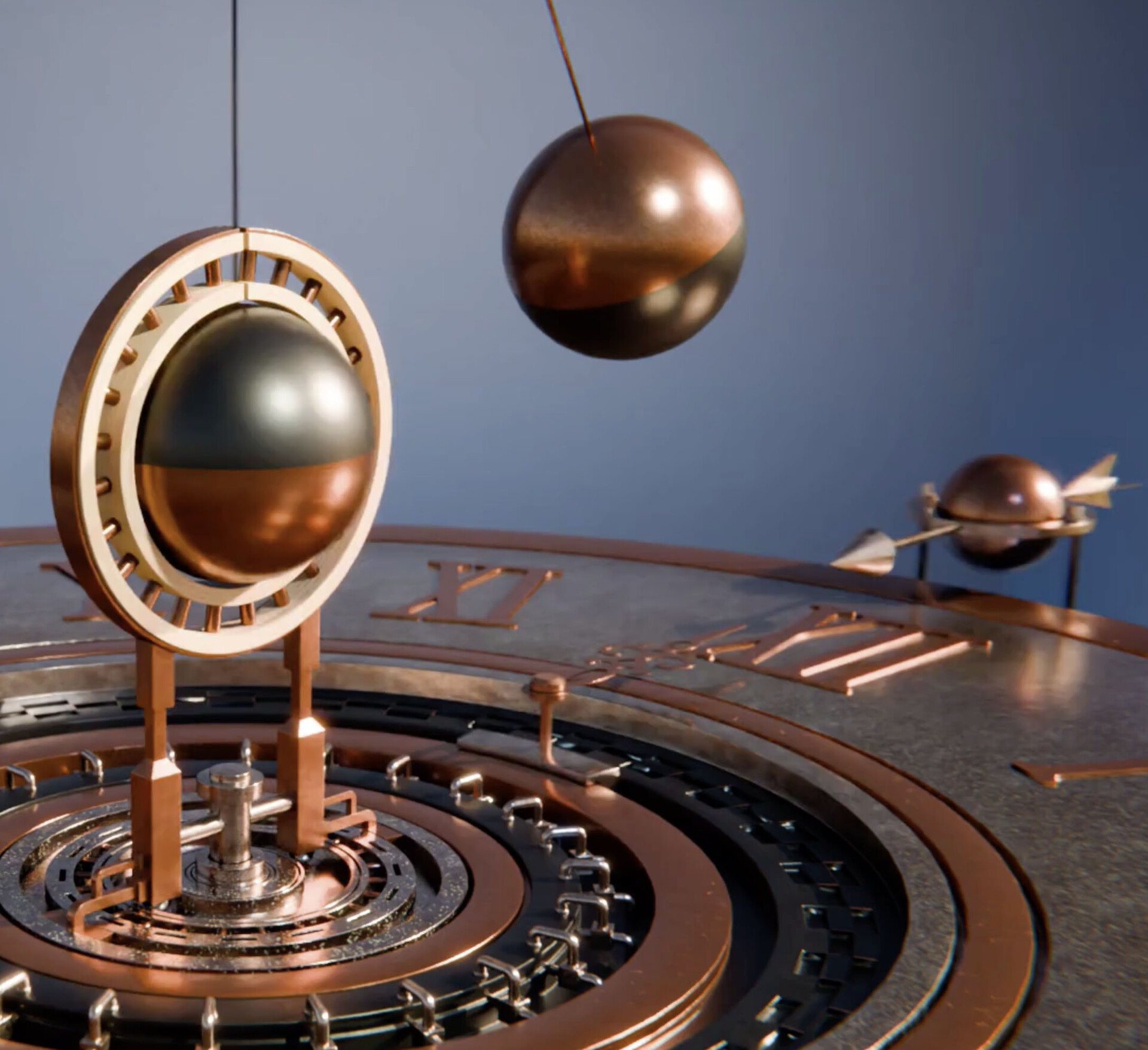 ArtStation - Timemashine - Hypnotic Blender Animation | Perfect Pendulum Timing