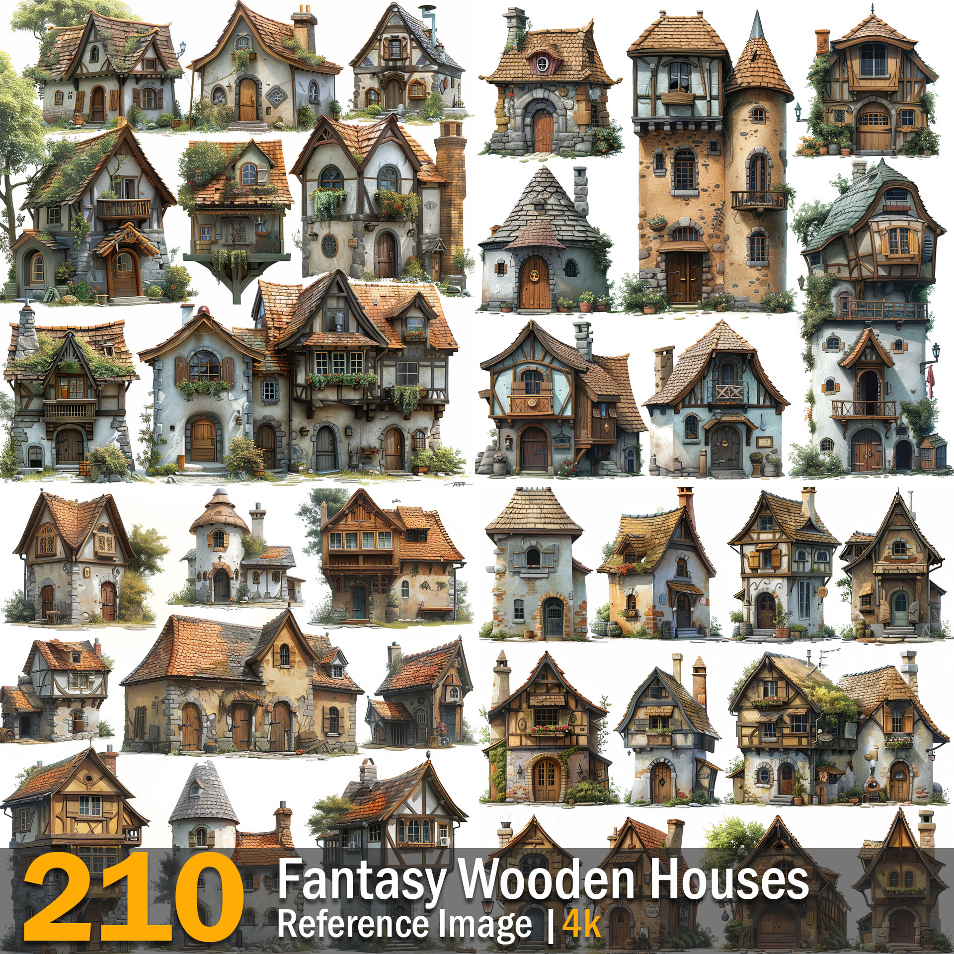 ArtStation - Fantasy Wooden Houses | Reference Images | 4K