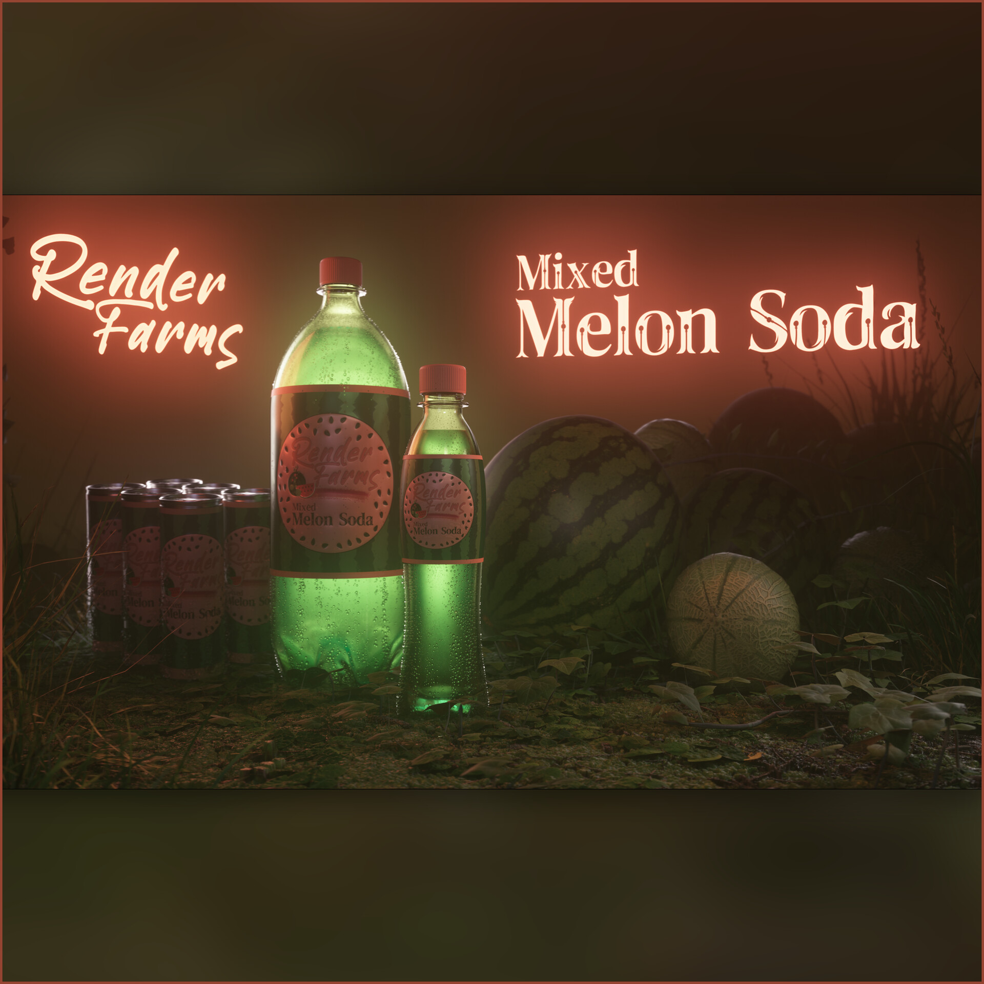ArtStation - "Render Farms Mixed Melon Soda"