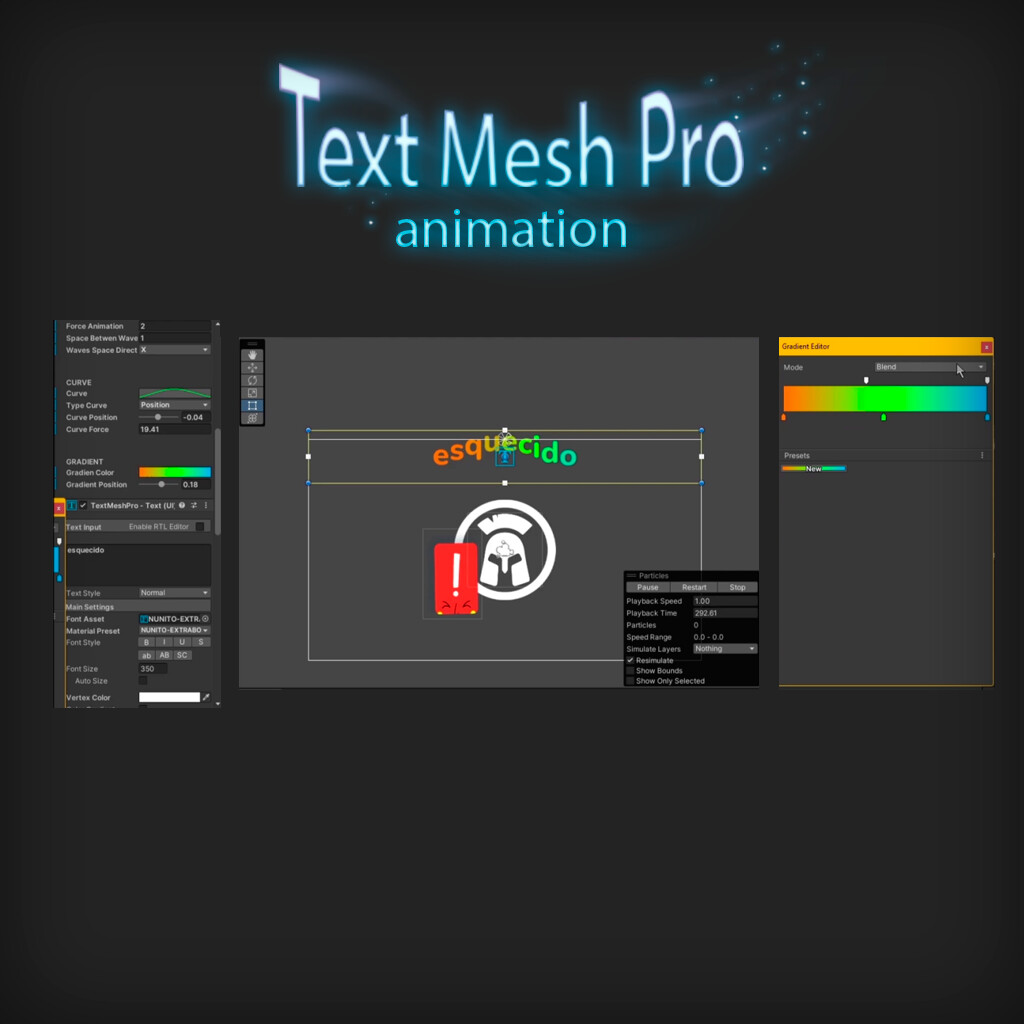 ArtStation - UI/Programing - Text Mesh Pro animation script
