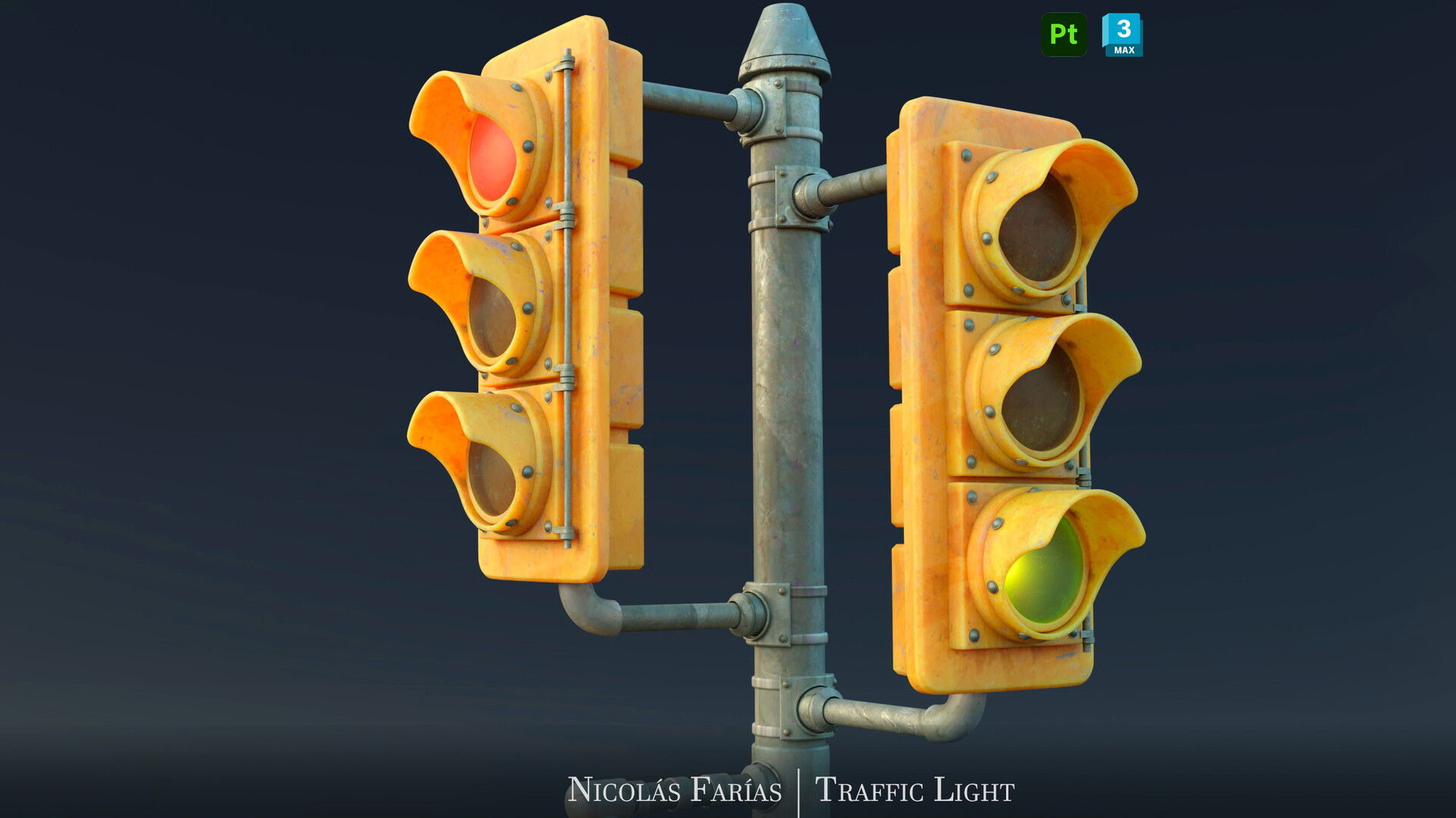 ArtStation - Cartoon Traffic Light
