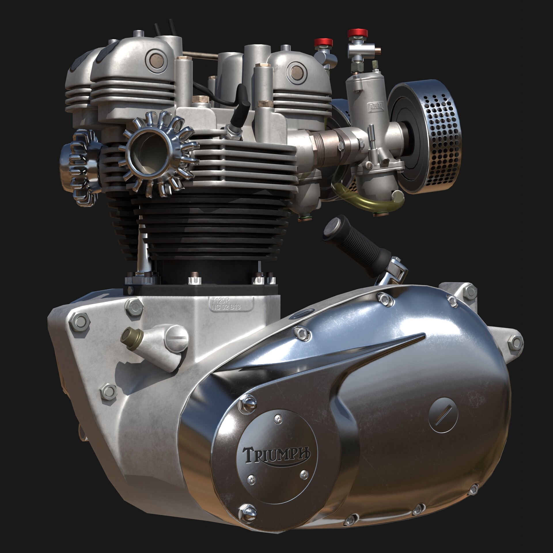 ArtStation - Triumph Bonneville T120 Engine