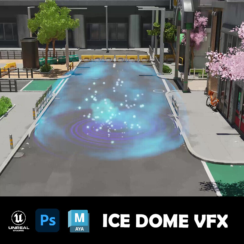 ArtStation - Freezing dome VFX in UE5